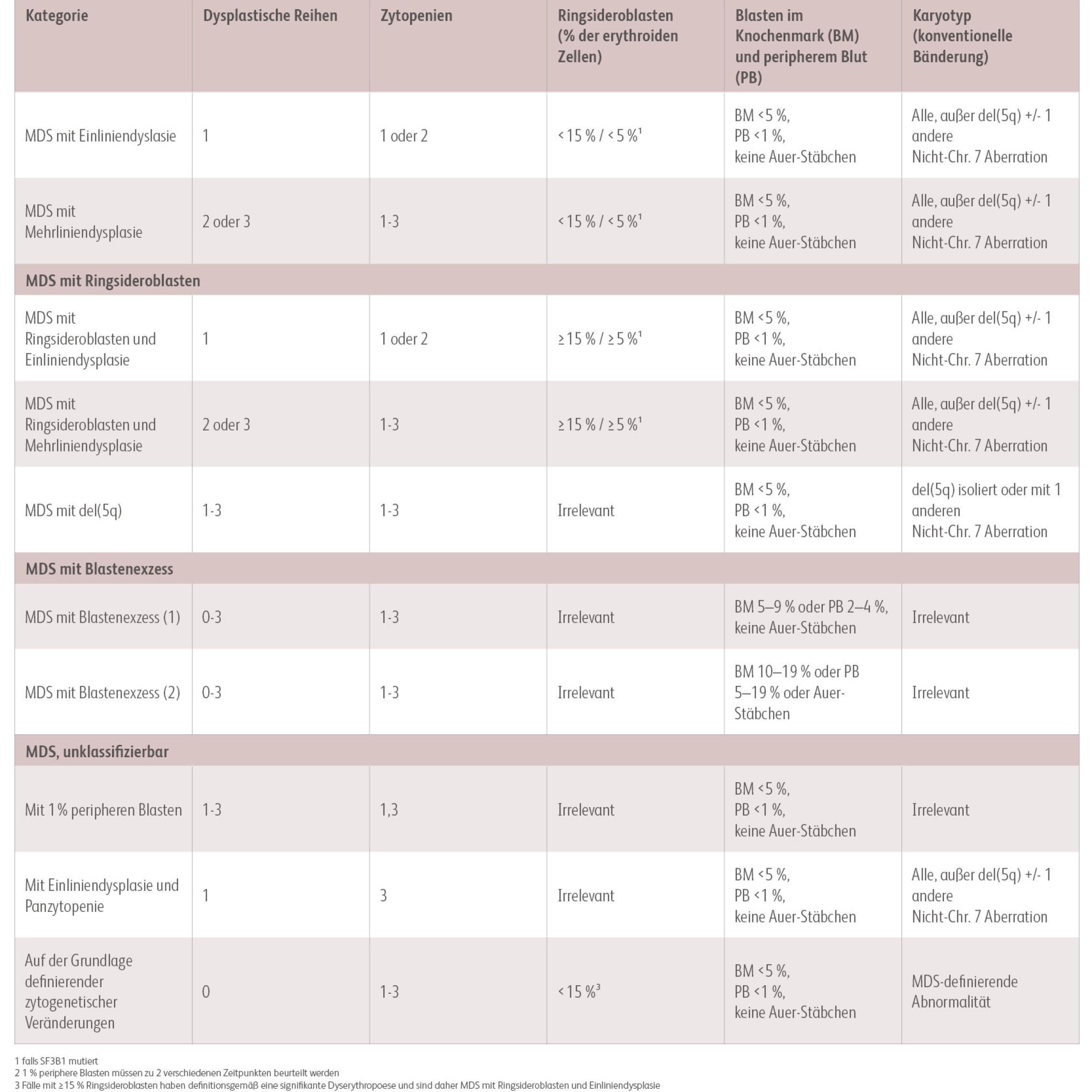 Myelodysplastisches Syndrom (MDS) – Klassifikation | BMS-Onkologie